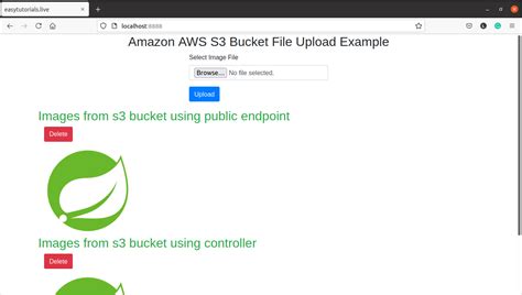 how to upload files in amazon s3 bucket using spring boot