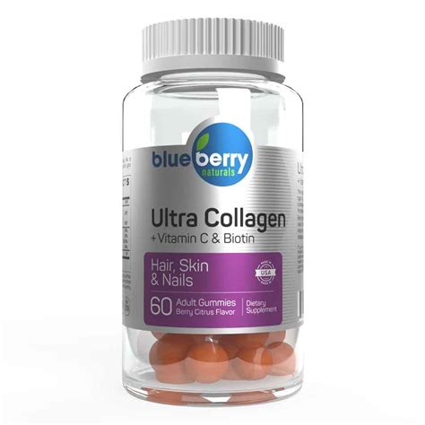Blueberry Naturals Ultra Collagen Vitamin C And Biotin Adult Gummies