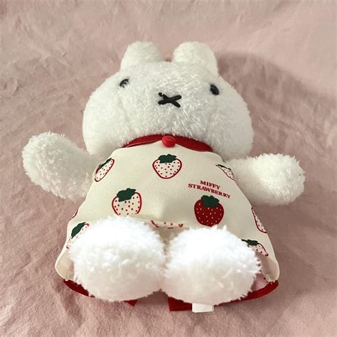Nwot Miffy Strawberry Dress Plush Toy Brand New Depop