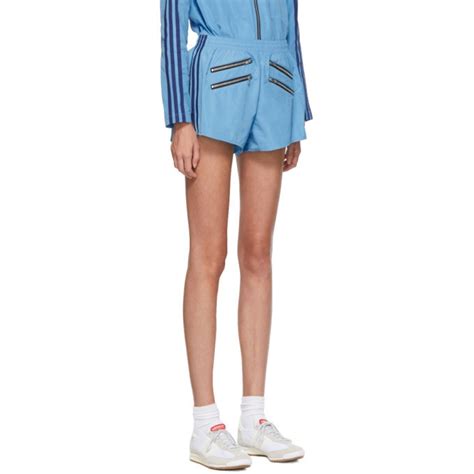 Adidas Lotta Volkova Blue Zip Shorts Adidas Lotta