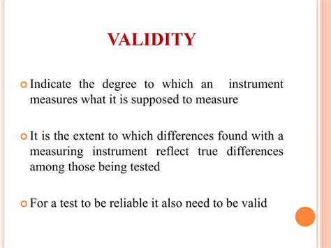 Validity Reliability And Feasibility Pptx