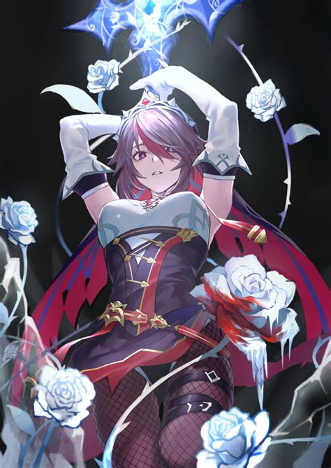 Anime Girls 720p Rosaria Genshin Impact Thighs Net Stockings