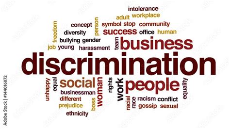 Discrimination Animated Word Cloud Text Design Animation Stock Video