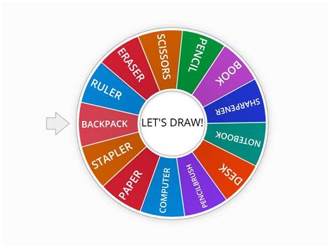 School Objects Wheel Spin The Wheel School Objects Wheel Spin The Wheel