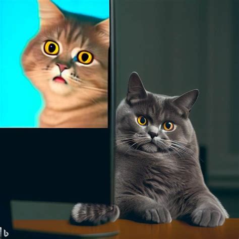 A Picture Of A Cat Recreating A Popular Meme From Reddit Bing Image Creator R Weirddalle