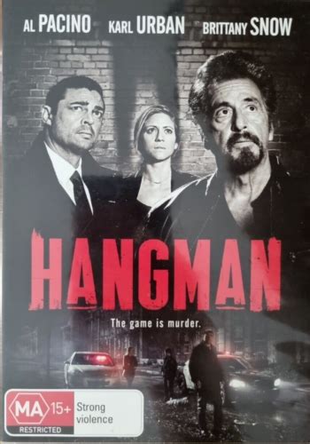 Hangman Dvd 2017 Vgc Al Pacino Karl Urban Brittany Snow Region 4