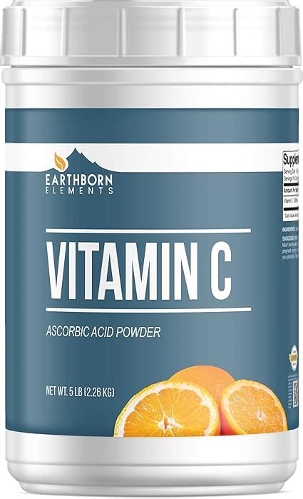 Earthborn Elements Vitamin C Powder 5 Lb Ascorbic Acid
