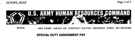 Special Duty Assignment Pay Nco Historical Society