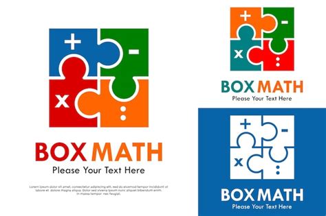 Premium Vector Box Mathematic Logo Template Illustration
