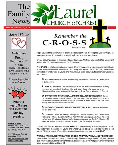 Where To Find Free Church Newsletters Templates For Editable Church