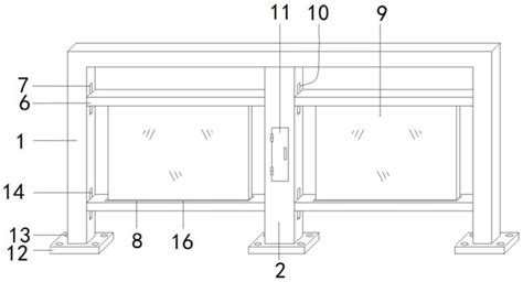 一种可调式玻璃拦河固定装置的制作方法
