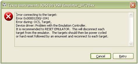 CCS 4 1 And XDS100v2 Connection Errors Code Composer Studio Forum Code Composer Studio