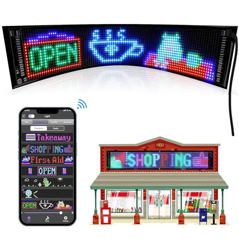 Scrolling Huge Bright Advertising Led Signs Flexible Usb 5v Led Store
