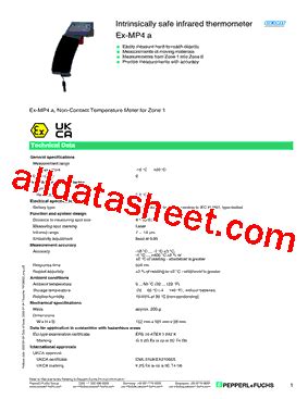Ex Mp4a Datasheetpdf Pepperlfuchs Inc