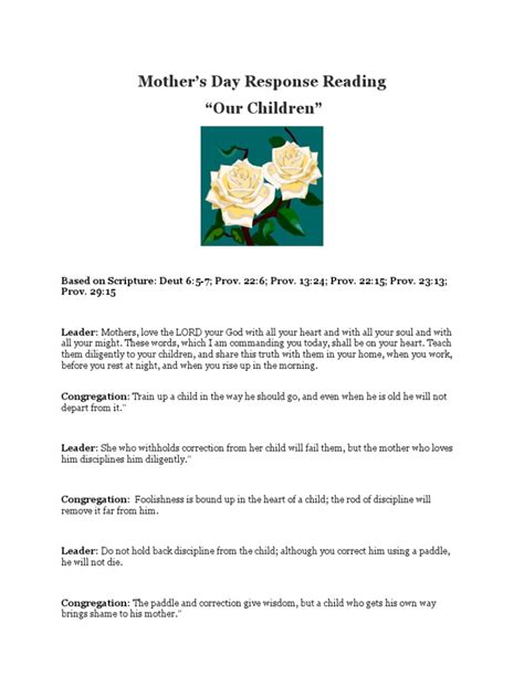 Mothers Day Responsive Reading Pdf