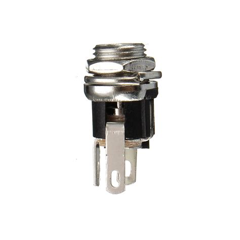 1pc 55x25mm Power Socket Threaded Head Dc Connector Adapter Plug