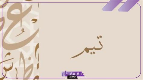 ما معنى اسم تيم وصفاته ودلعه؟ الصفات الشخصية لحامل اسم تيم القلعة نيوز