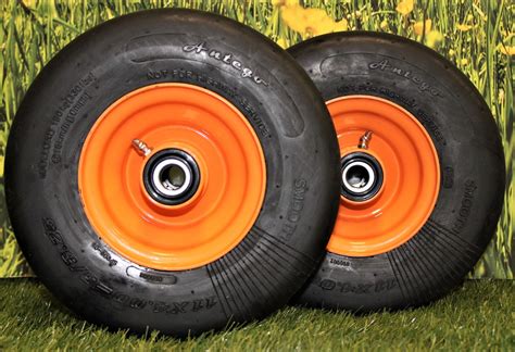 Antego Tire And Wheel Set Of 2 Scag Flat Free Wheel Assemblies 11x4