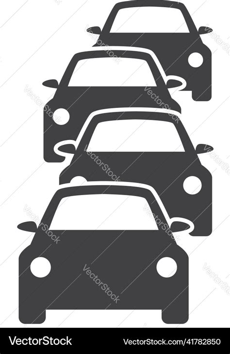 Road Traffic Car Jam Royalty Free Vector Image