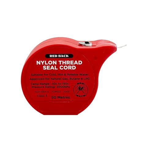 Red Back Nylon Thread Seal Cord 50m Redback