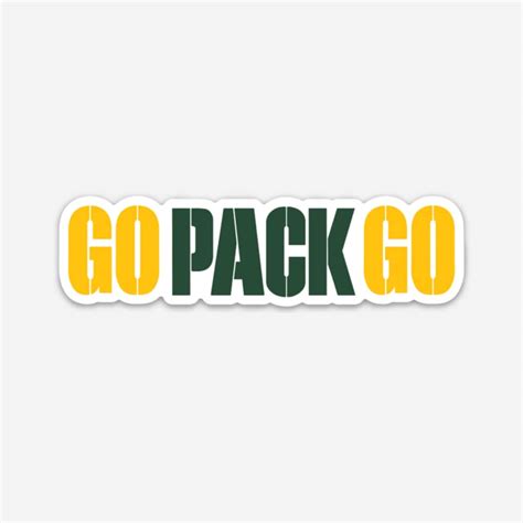 Go Pack Go Green Bay Packers Vinyl Decal Sticker Etsy