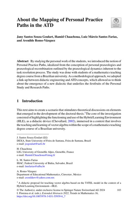 Pdf About The Mapping Of Personal Practice Paths In The Atd