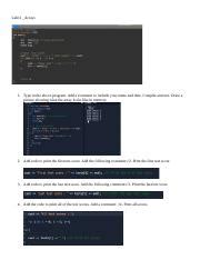 Arrays Lab Printing Summing And Calculating Average Test Course Hero