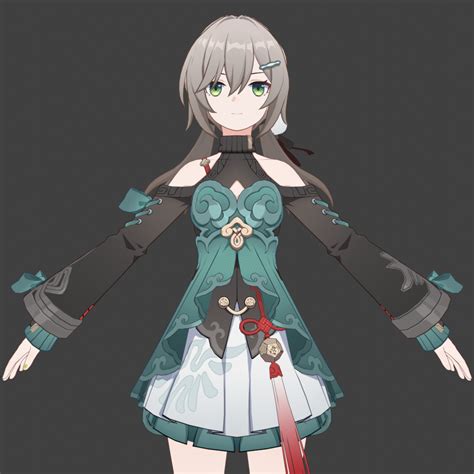 Hsr Qingque 3d Model Dl Fbxblend By Petventh On Deviantart