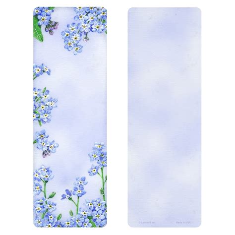 3 X 9 Forget Me Not Premium Memorial Bookmark No Verse