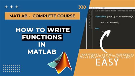 Write Functions In Matlab MATLAB Tutorial For Beginners Full Course Pt YouTube