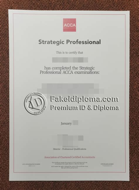 A Uick Way To Buy A Fake Strategic Professional Acca Certificate