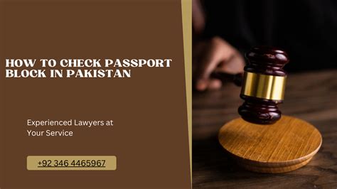 How To Check Passport Block In Pakistan Best Law Firm In Pakistan