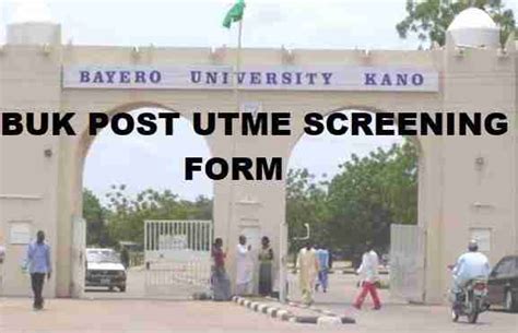Buk Post Utme De Screening Form 2025 2026 Session Apply Here