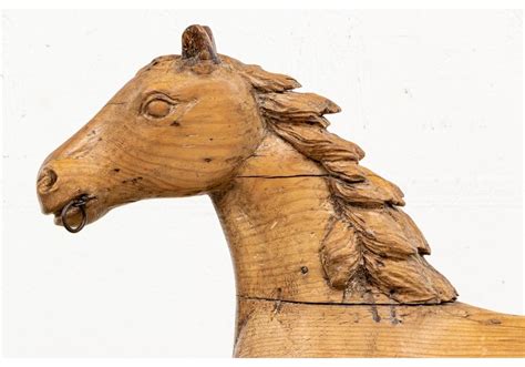 Antique Folk Art Carved Wooden Horse Sculpture At 1stdibs Wooden
