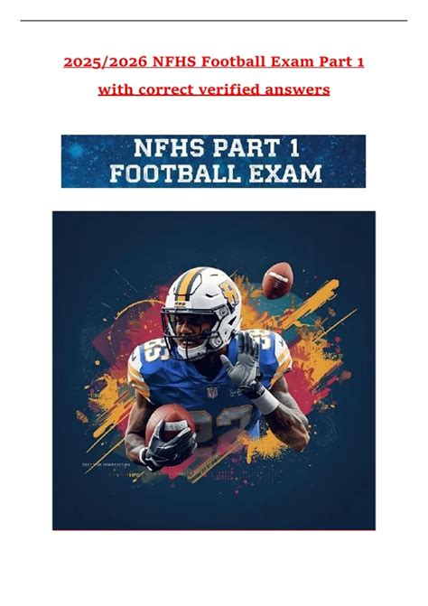 20252026 Nfhs Football Exam Part 1 With Correct Verified Answers