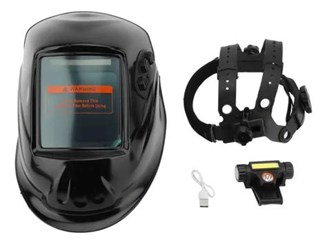Careta Soldar Electronica Uso Industrial Con 4sensores Negro Envío Gratis