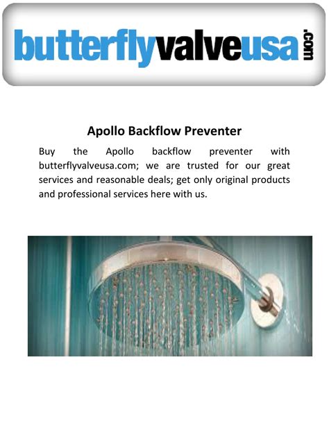 Ppt Apollo Backflow Preventer Butterflyvalveusa Powerpoint