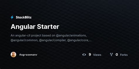 Angular Starter Stackblitz