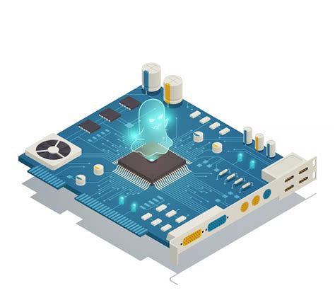 Free Vector Hardware Bug Isometric Composition