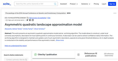 Asymmetric Quadratic Landscape Approximation Model