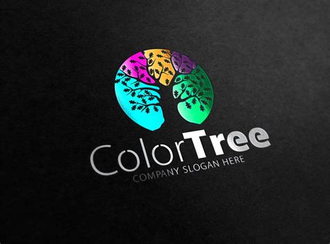 Color Tree Logo Template For Business Branding