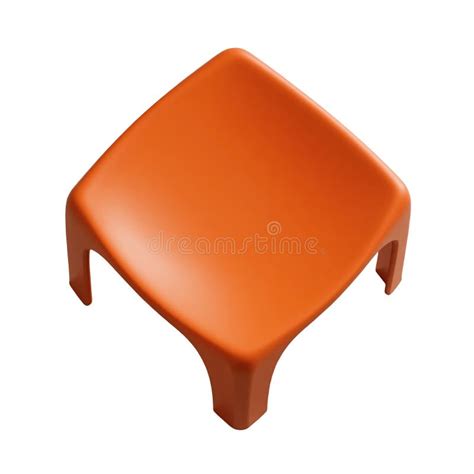 Vibrant Orange Stool With Sleek Design Perfect For Modern Spaces And Adding Pop Of Color Stock