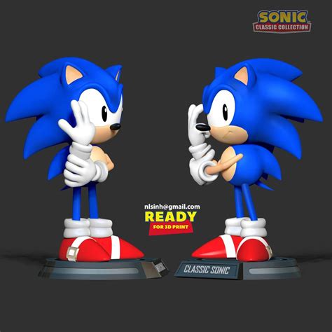 Classic Sonic The Hedgehog 3d Model By Sinh Nguyen