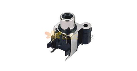 Pcb Mouting Rca Coaxial Connector 90 Degree Black Female Horizontal