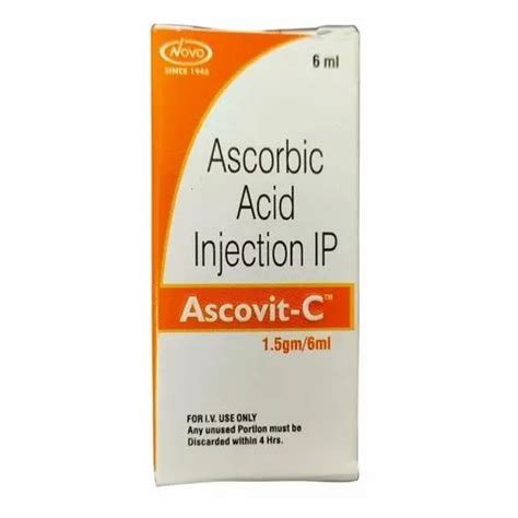 Ascorbic Acid Ip Injection Packaging Type Box Packaging Size 6 Ml