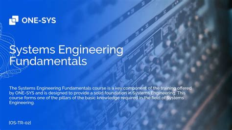 Boost Company Skills With Systems Engineering Fundamentals One Sys