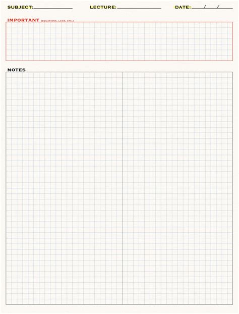 Old School Notes Grid Notability Gallery Notebook Paper Template
