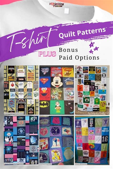 Top 8 Free T Shirt Quilt Patterns 5 Bonus Patterns For Sale I Love