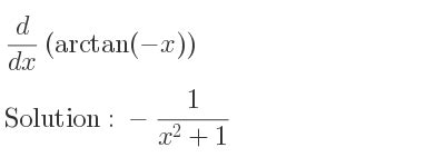 Derivative Of Arctan X