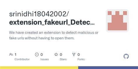 Github Srinidhi18042002extensionfakeurldetection We Have Created